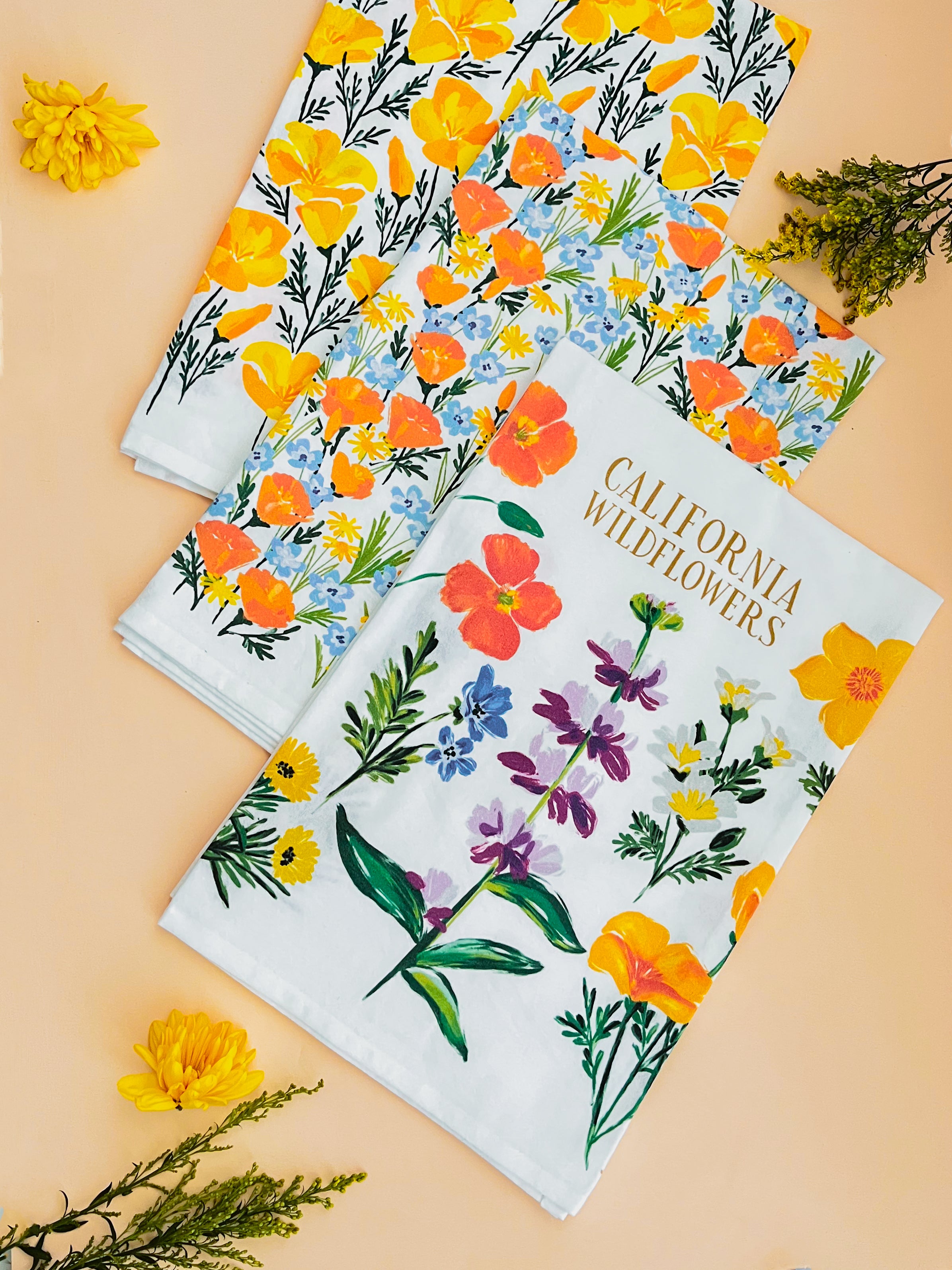 California Floral State Silhouette Art Print – doodles.ink.