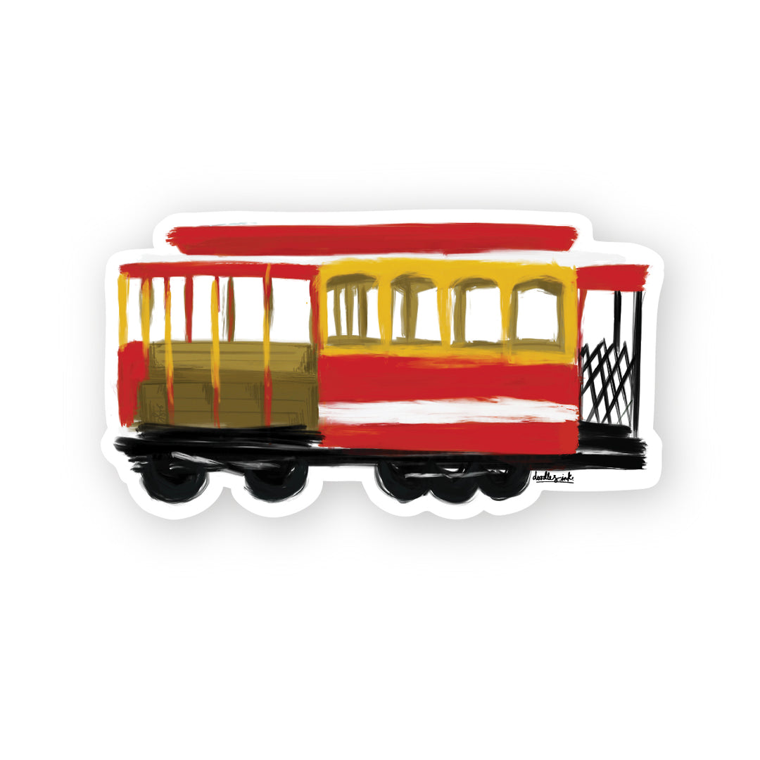 doodles.ink. | Cable Car Sticker