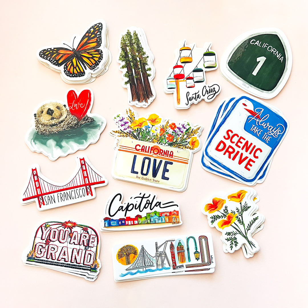 California Love Sticker | doodles.ink.